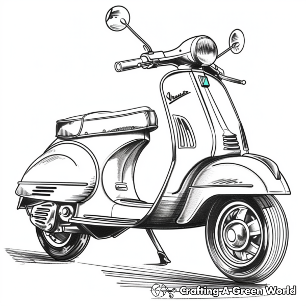 Scooter Coloring Pages - Free & Printable!