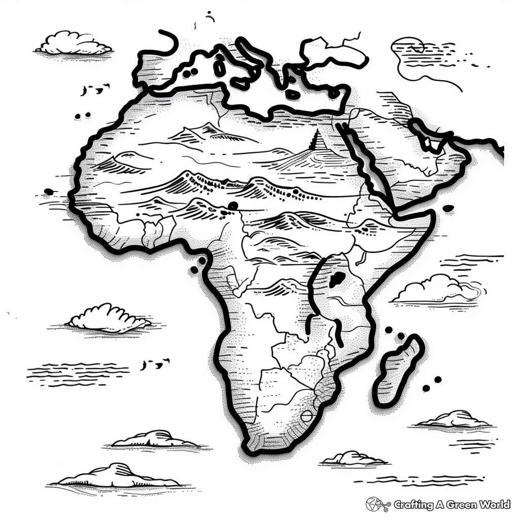 Continents Coloring Pages Free Printable 