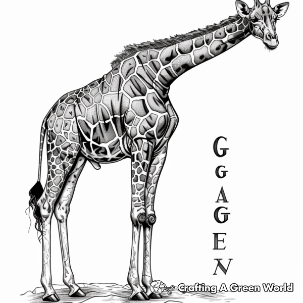 G Is For Giraffe Coloring Pages - Free & Printable!