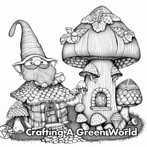 Mushroom House Coloring Pages - Free & Printable!