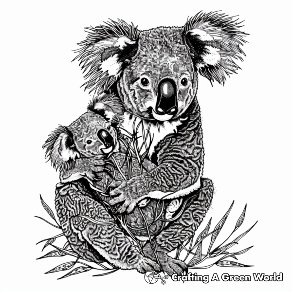 Koala For Adults Coloring Pages - Free & Printable!