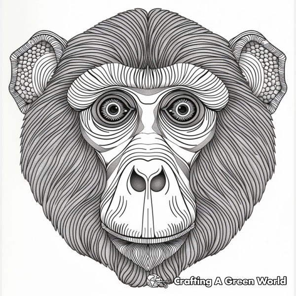 Monkey Face Coloring Pages - Free & Printable!