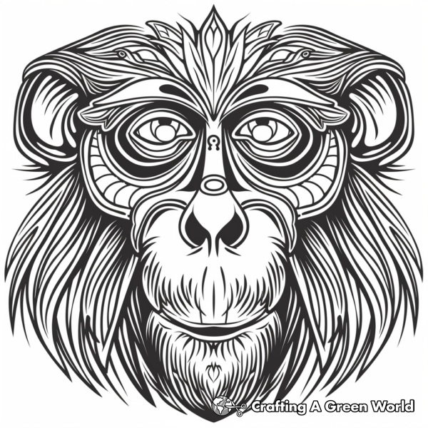 Monkey Face Coloring Pages - Free & Printable!