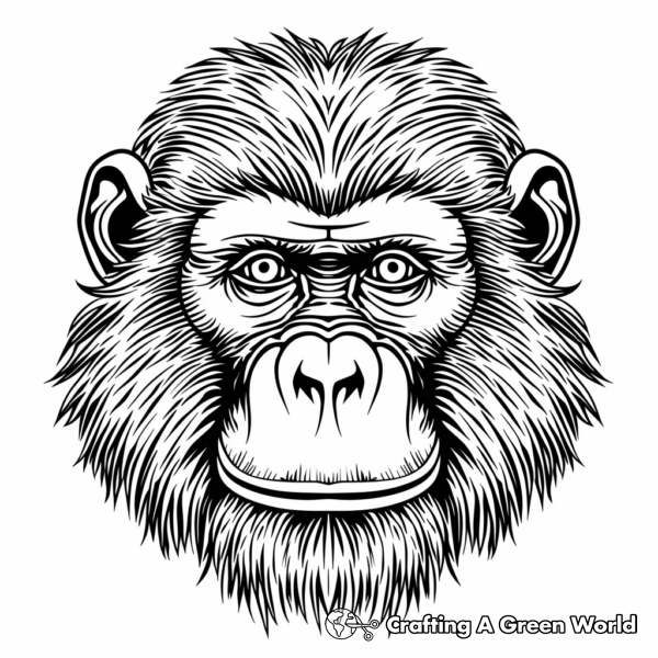 Monkey Face Coloring Pages - Free & Printable!
