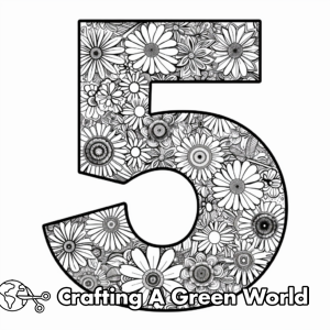 Number 5 Coloring Pages - Free & Printable!