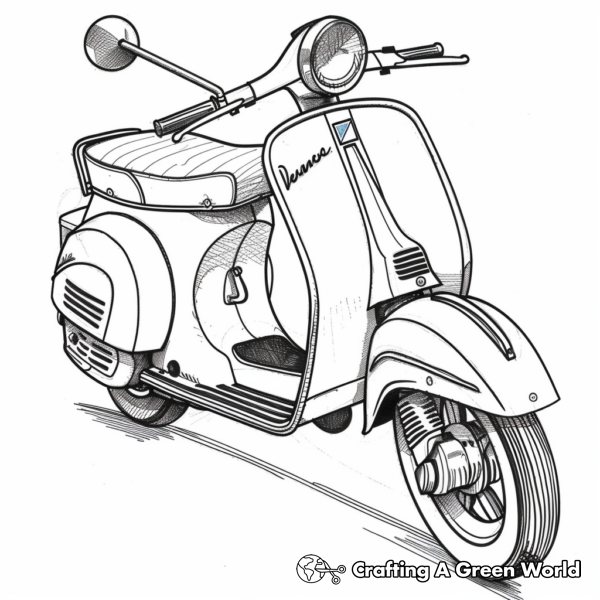 Scooter Coloring Pages - Free & Printable!