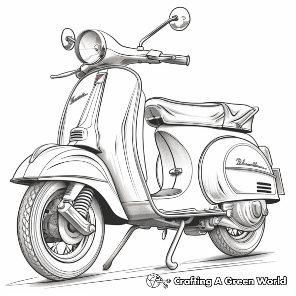 Scooter Coloring Pages - Free & Printable!