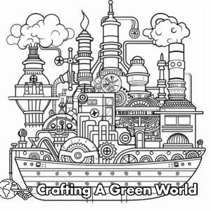 Steampunk Coloring Pages - Free & Printable!