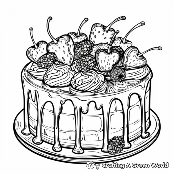 Cake For Adults Coloring Pages - Free & Printable!