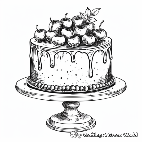 Cake For Adults Coloring Pages - Free & Printable!