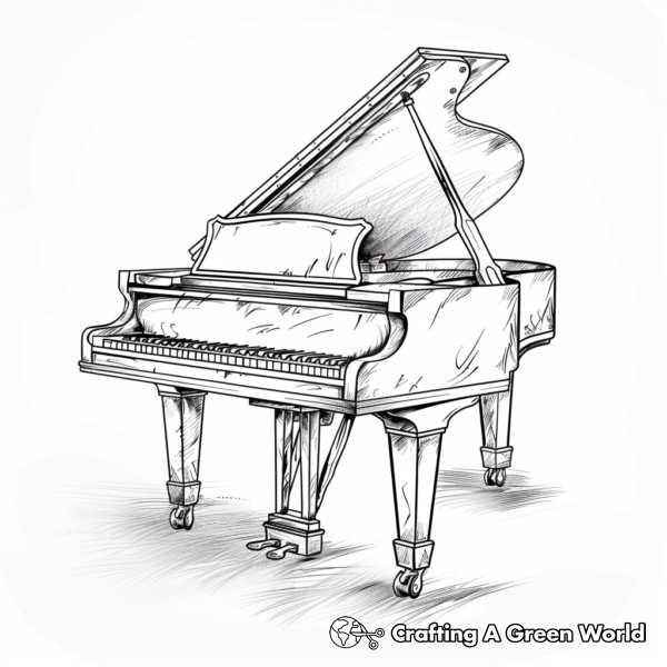 Piano Coloring Pages - Free & Printable!