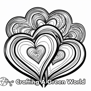 Two Hearts Coloring Pages - Free & Printable!