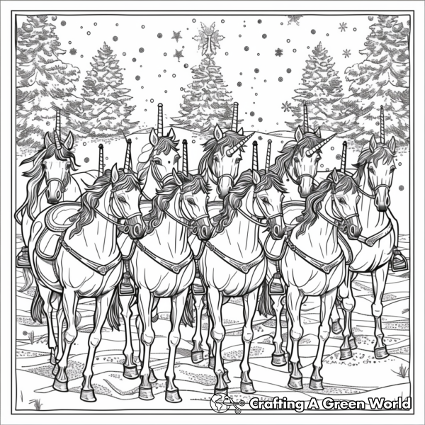 Christmas Horse Coloring Pages - Free & Printable!