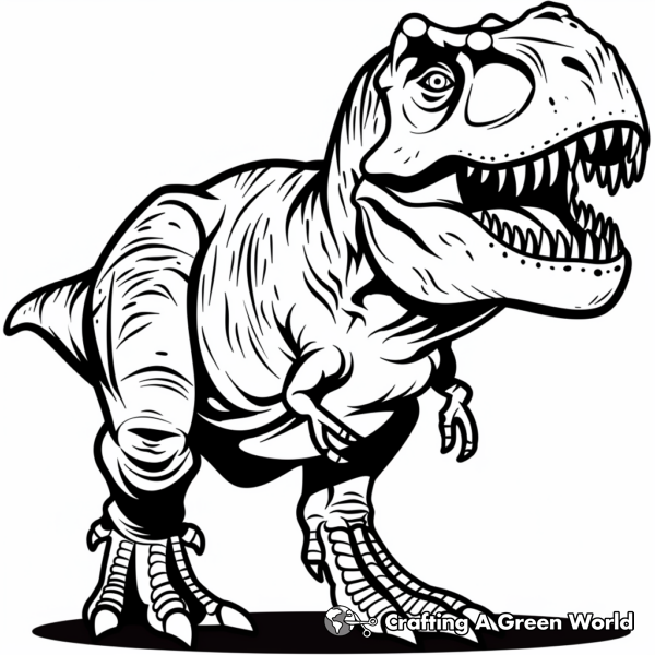 Jurassic World T Rex Coloring Pages - Free & Printable!