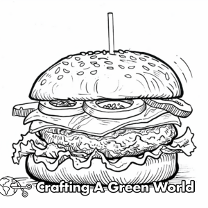 Burger Coloring Pages - Free & Printable!