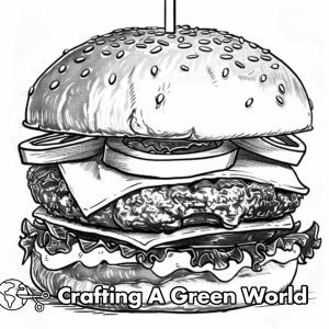 Burger Coloring Pages - Free & Printable!