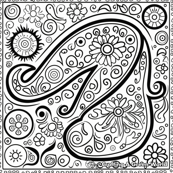 Paisley Coloring Pages for Adults - Free & Printable!