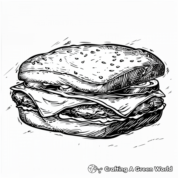 Burger Coloring Pages - Free & Printable!