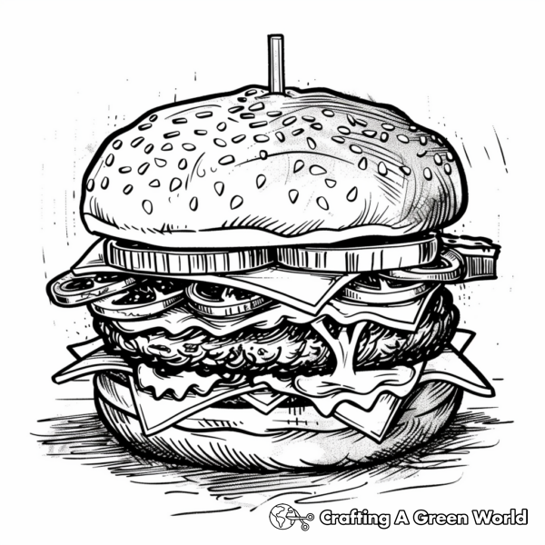 Burger Coloring Pages - Free & Printable!