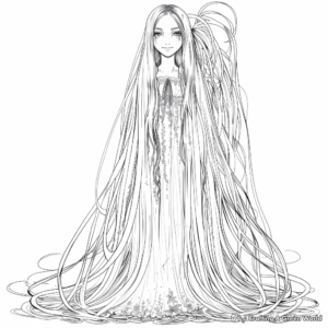 Long Hair Anime Girl Coloring Pages - Free & Printable!