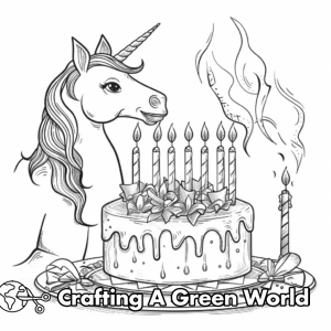 Unicorn Happy Birthday Coloring Pages - Free & Printable!