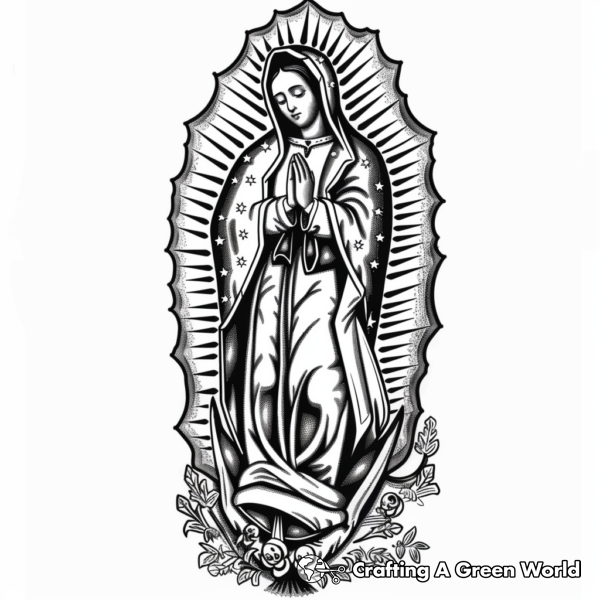 Our Lady of Guadalupe Coloring Pages - Free & Printable!