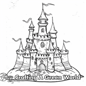 Sand Castle Coloring Pages - Free & Printable!