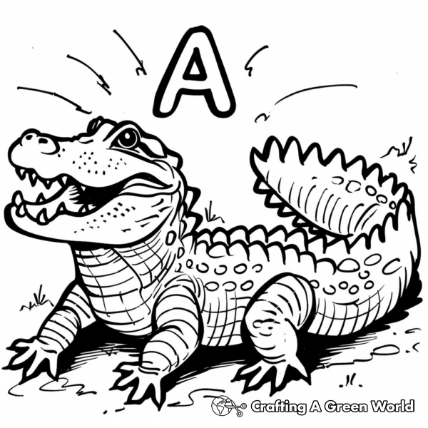 A Is For Alligator Coloring Pages - Free & Printable!
