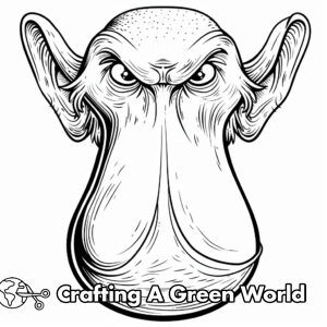 Monkey Face Coloring Pages - Free & Printable!