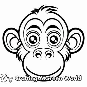 Monkey Face Coloring Pages - Free & Printable!