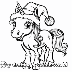 Christmas Unicorn Coloring Pages - Free & Printable!