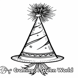Party Hat Coloring Pages - Free & Printable!