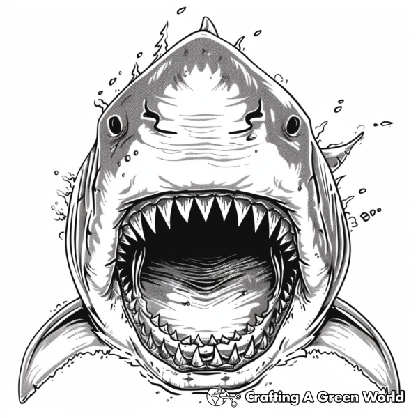 Scary Shark Coloring Pages - Free & Printable!