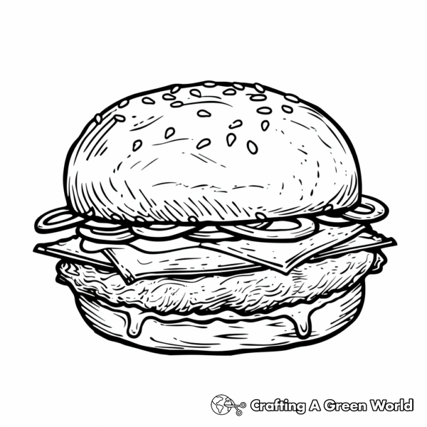 Burger Coloring Pages - Free & Printable!