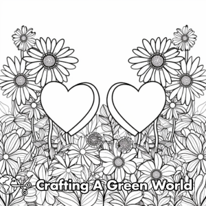 Two Hearts Coloring Pages - Free & Printable!
