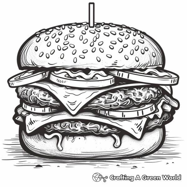 Burger Coloring Pages - Free & Printable!