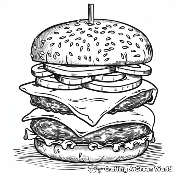 Burger Coloring Pages - Free & Printable!