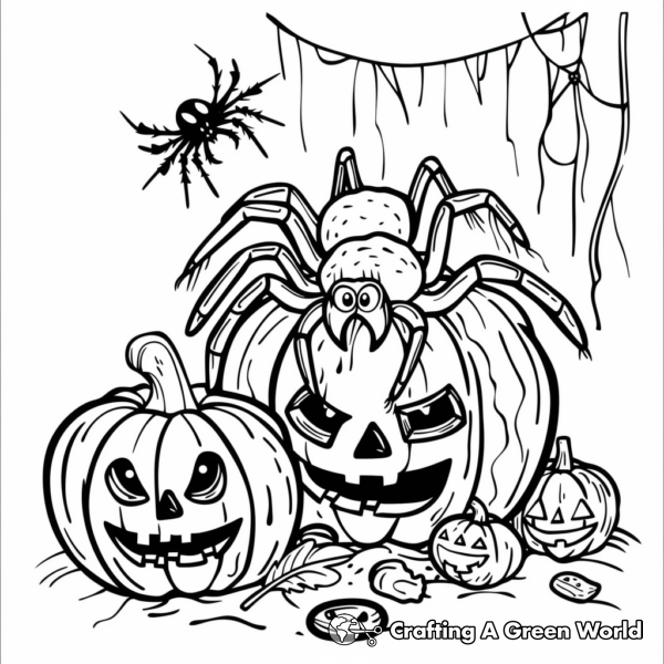 Halloween Spider Coloring Pages - Free & Printable!