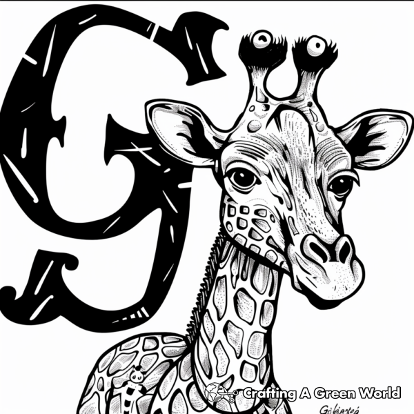 G Is For Giraffe Coloring Pages - Free & Printable!