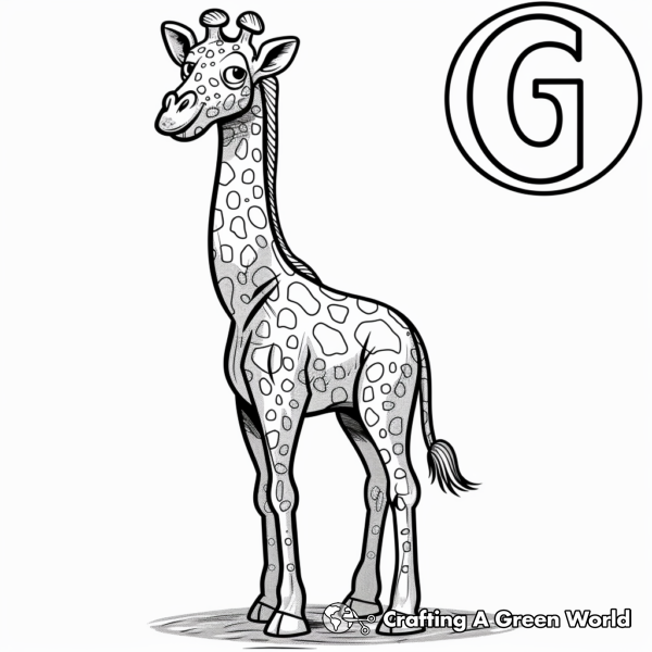 G Is For Giraffe Coloring Pages - Free & Printable!