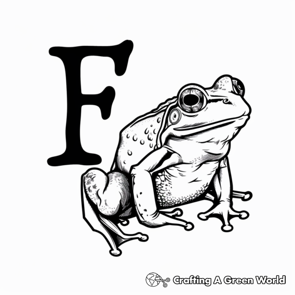 F Is For Frog Coloring Pages - Free & Printable!