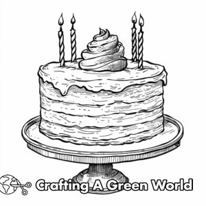 Cakey Coloring Pages - Free & Printable!
