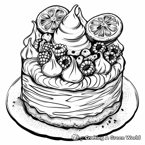 Cake For Adults Coloring Pages - Free & Printable!
