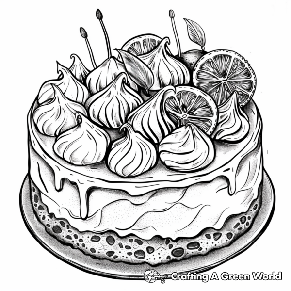 Cake For Adults Coloring Pages - Free & Printable!