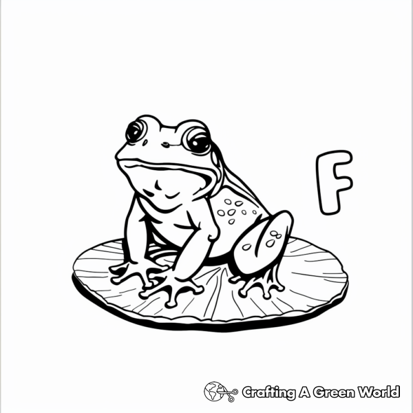 F Is For Frog Coloring Pages - Free & Printable!
