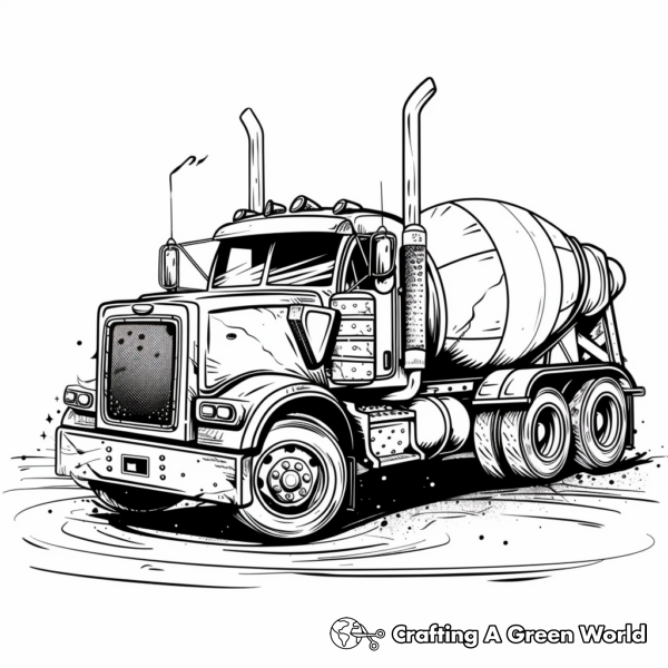 Cement Truck Coloring Pages - Free & Printable!
