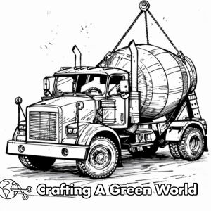 Cement Truck Coloring Pages - Free & Printable!