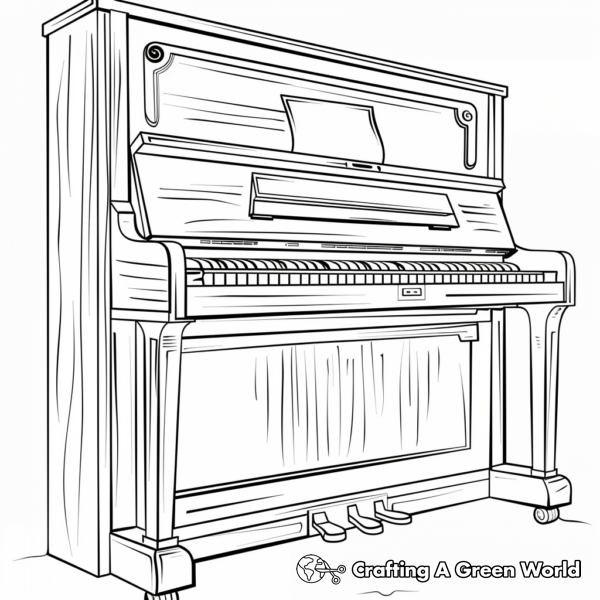 Piano Coloring Pages - Free & Printable!