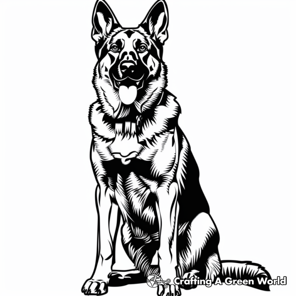 German Shepherd Coloring Pages - Free & Printable!