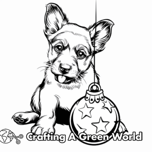 Christmas Puppy Coloring Pages - Free & Printable!